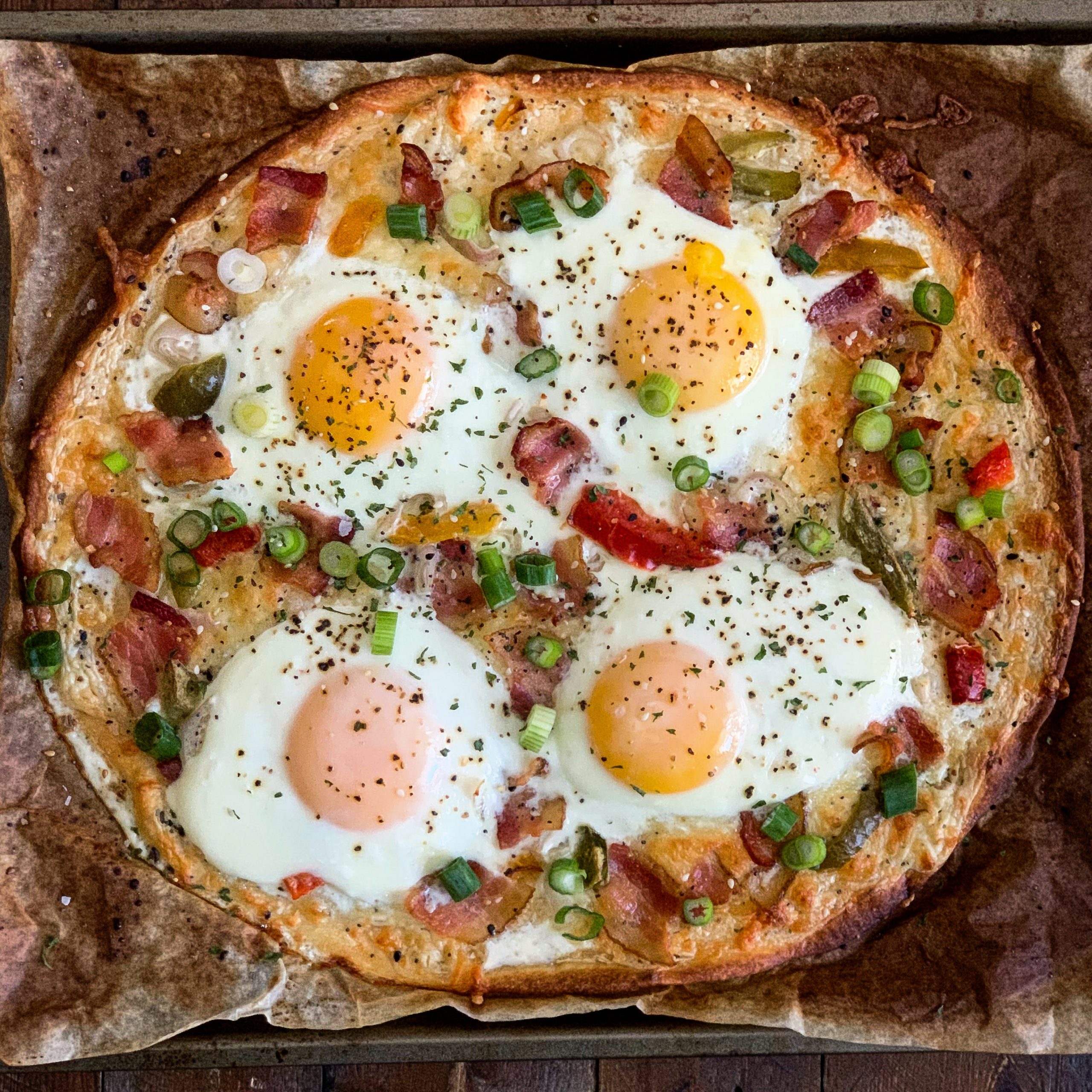Breakfast Pizza - The Slimmer Kitchen Breakfast Pizza