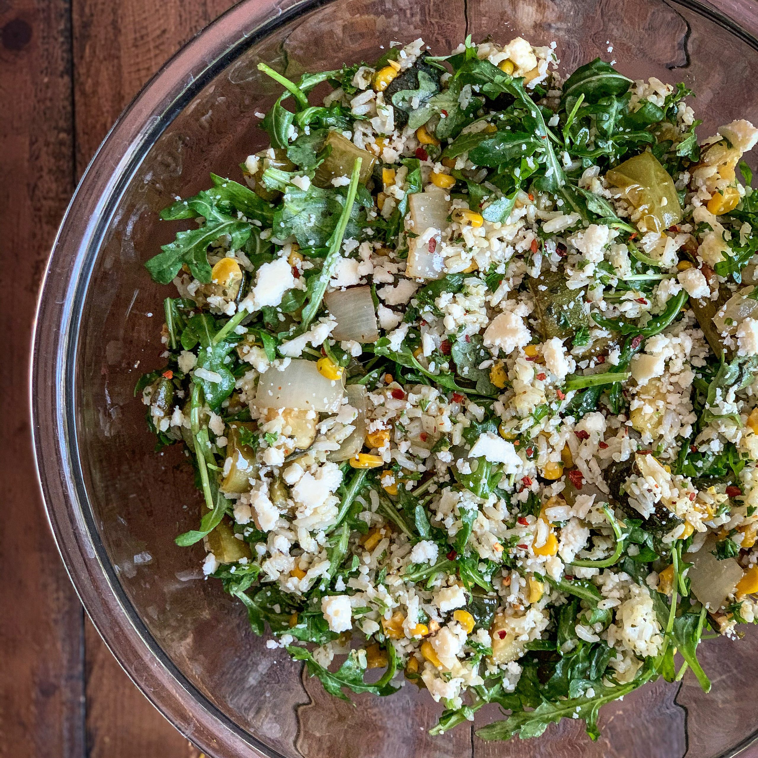Roasted Vegetable and Rice Salad - The Slimmer Kitchen